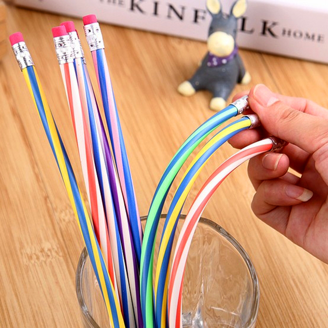 Flexible Bendy Pencil With Eraser - Soft Pencil for Toddlers Kids ...