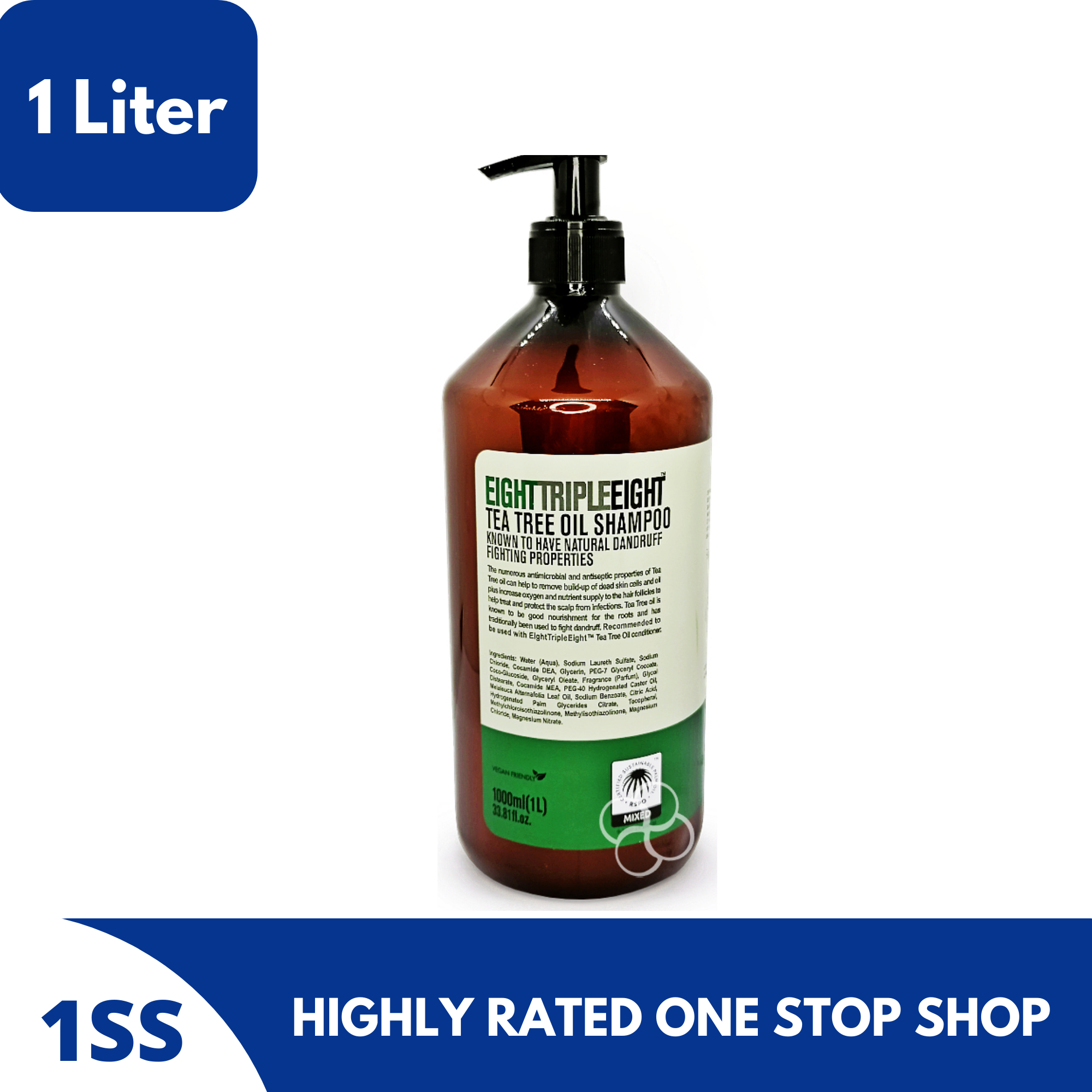 Eight Triple Eight Tea Tree Shampoo, 1Liter | Lazada PH