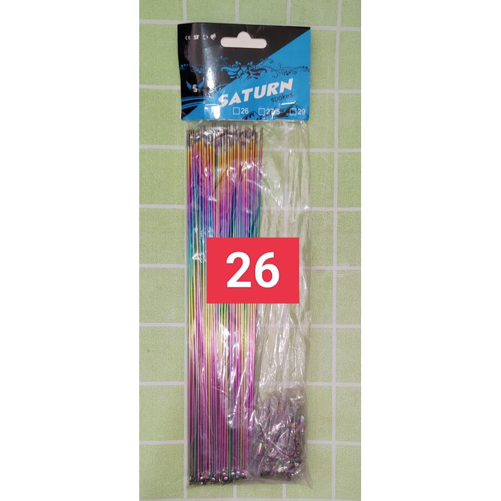 SATURN Bicycle Spokes Rayos 26, 27.5, 29 Bike Spokes Stainless Steel ...
