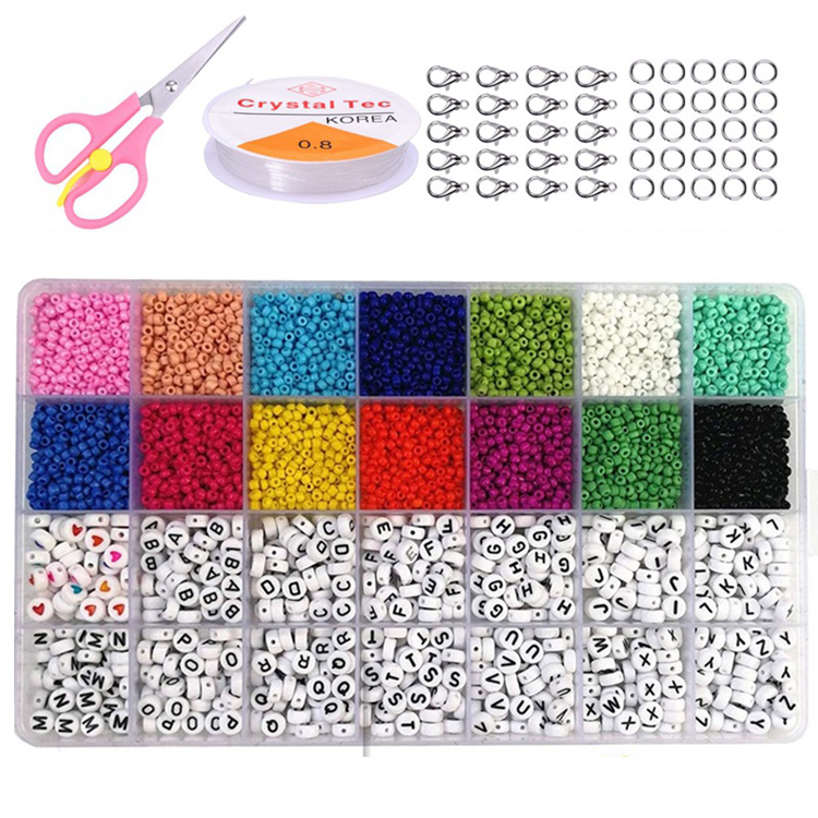 3mm Beads Kit DIY acrylic letter beads kit set for Name Bracelets ...
