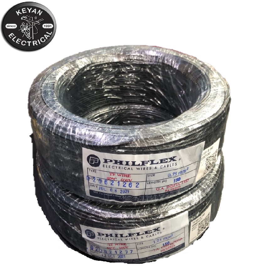 PHILFLEX TF WIRE Stranded AWG#16 #18 1.25 0.75 mm2 Electrical Wire 100 ...