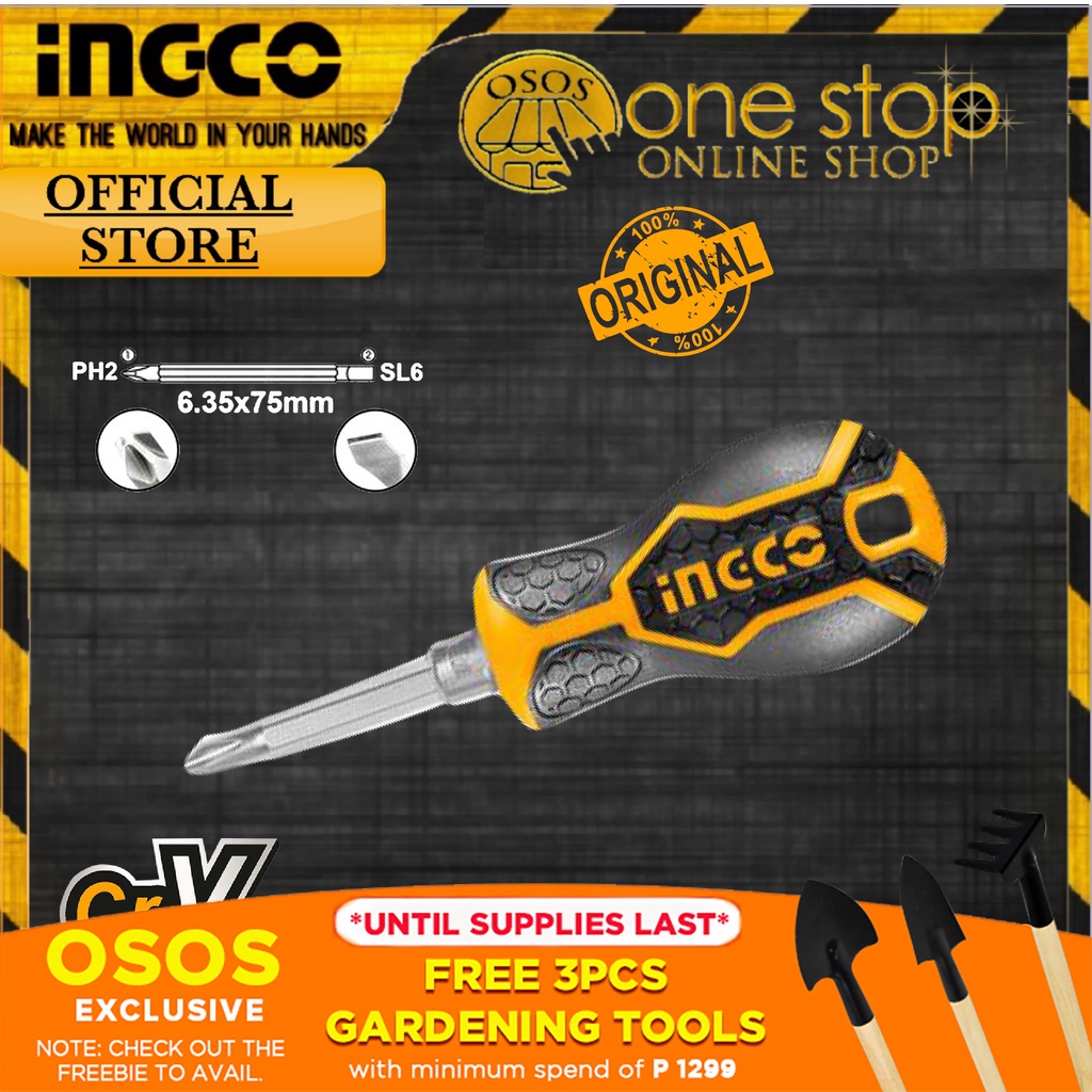 Ingco Original 2 In 1 Mini Interchangeable Screw driver Set Screwdriver ...