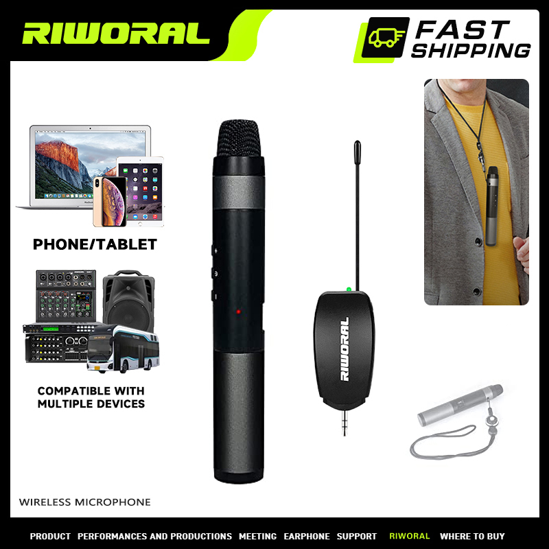 Wireless Microphone Single 2.4G Handheld Microphone With Lapel Rope ...
