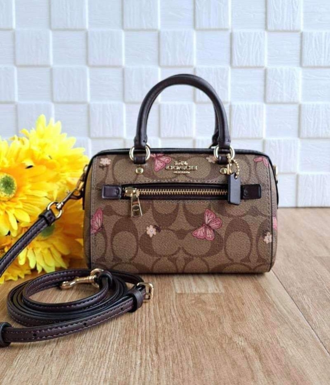 Guaranteed Authentic Coach Micro Rowan Crossbody In Signature Canvas ...