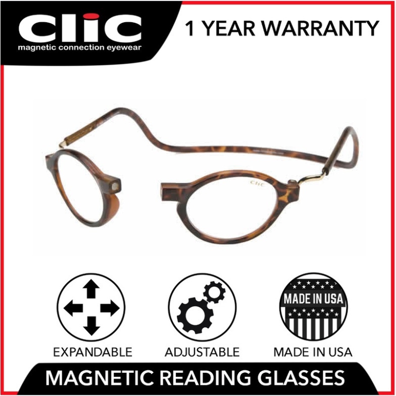 Clic Magnetic Round Reading Glasses Grade 1.00 to 3.00 EYE Republic ...