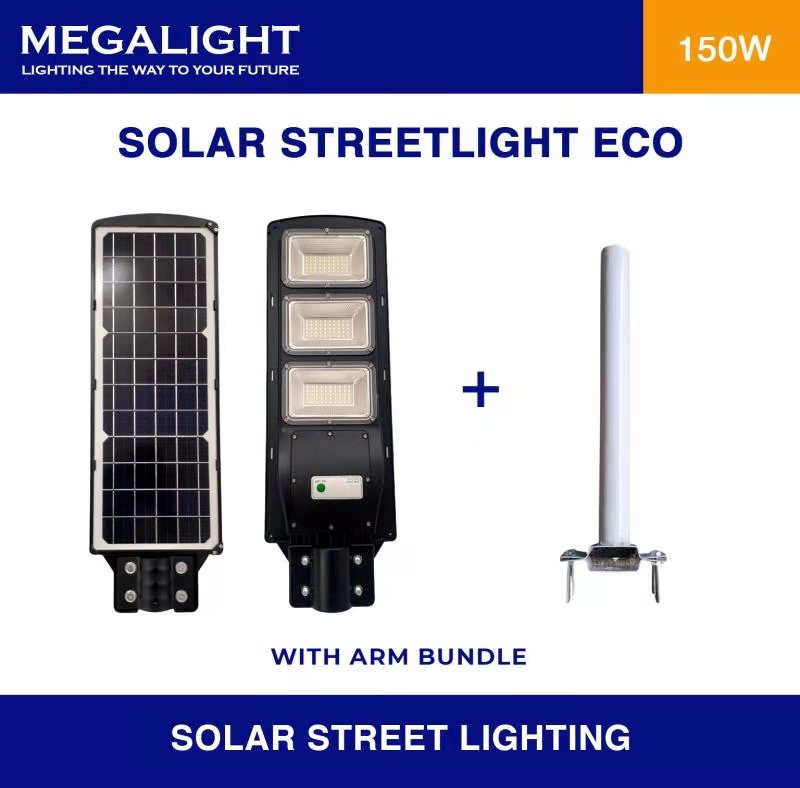 150W Megalight Full High Brightness Set LED Outdoor Solar Street lights ...