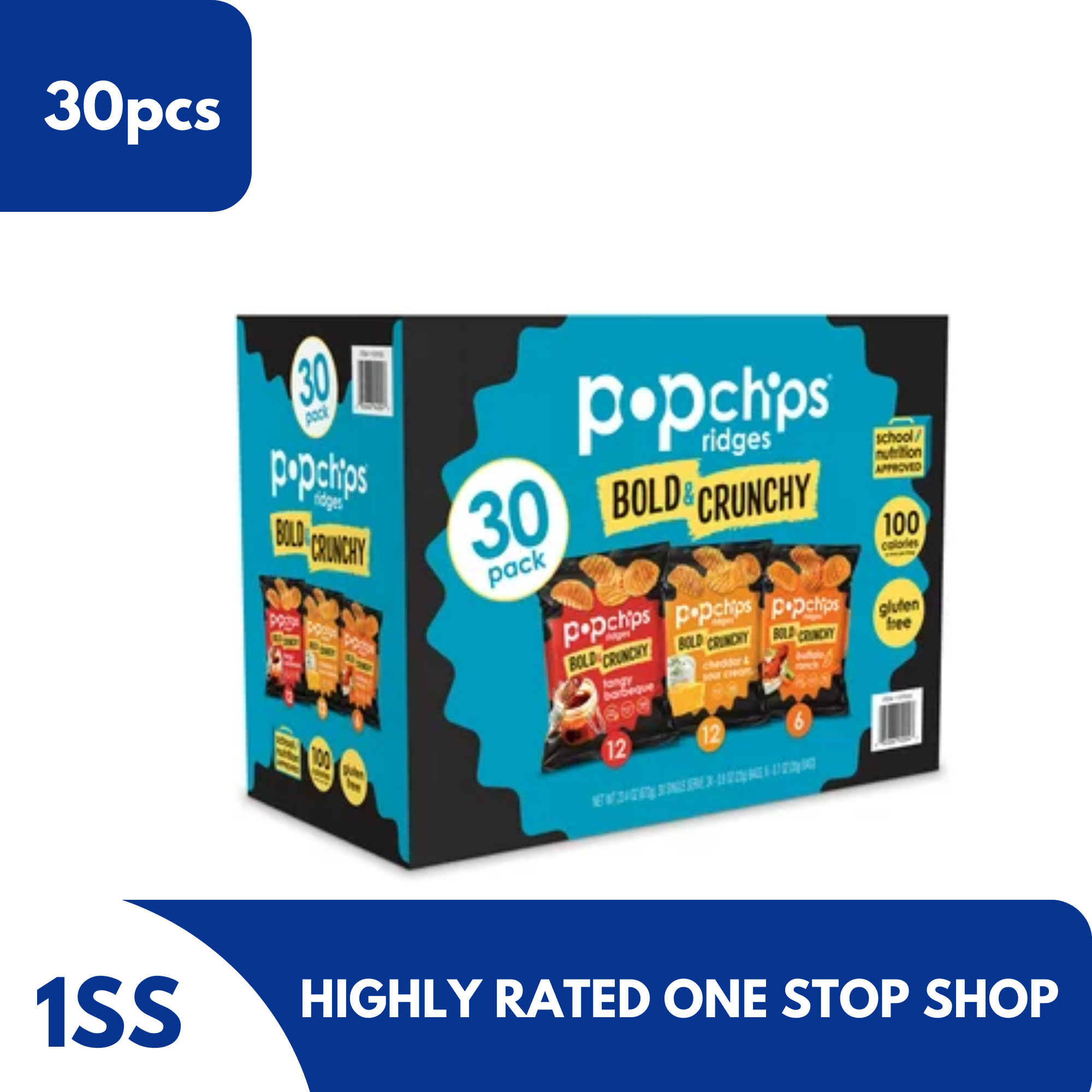 PopChips Ridges & Crunchy Variety Pack, 30pcs | Lazada PH