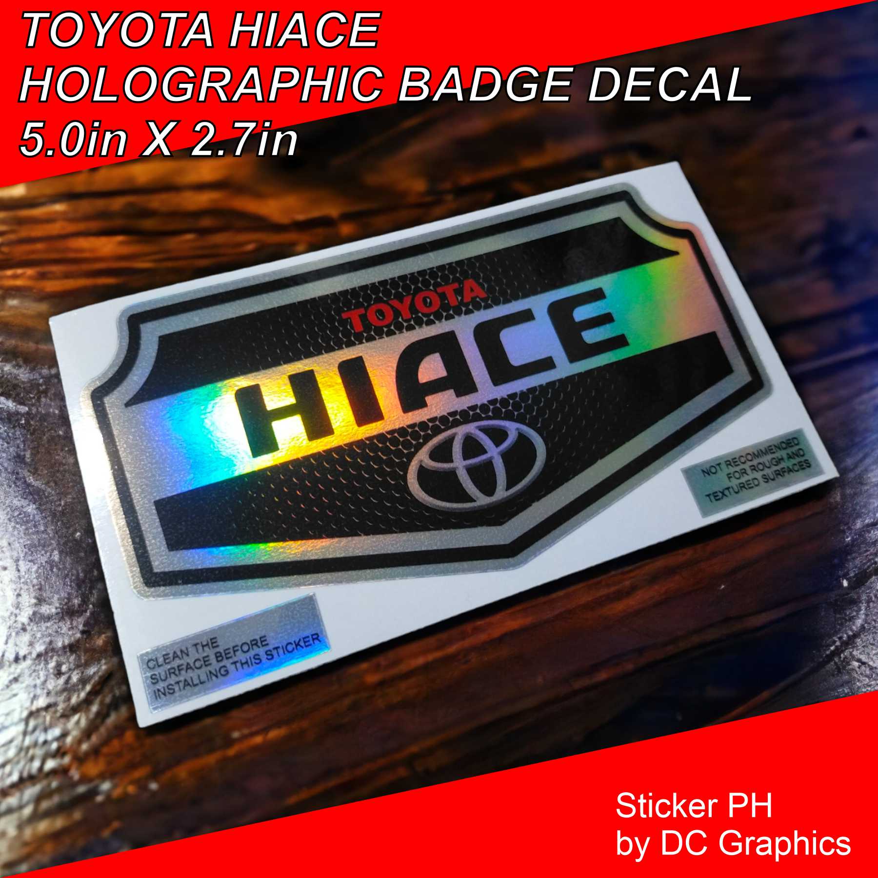 TOYOTA HIACE HOLOGRAPHIC BADGE DECAL | Lazada PH