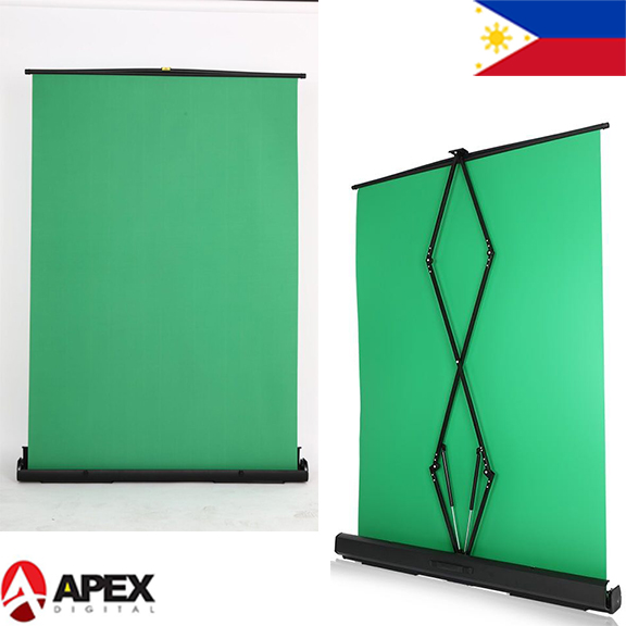 APEX PORTABLE ROLLUP CHROMA GREEN SCREEN BACKGROUND STAND 150 X 200CM ...