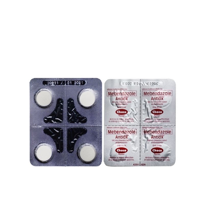 ANTIOX Mebendazole 500 mg x1 Chocolate Flavored Tablet | Lazada PH