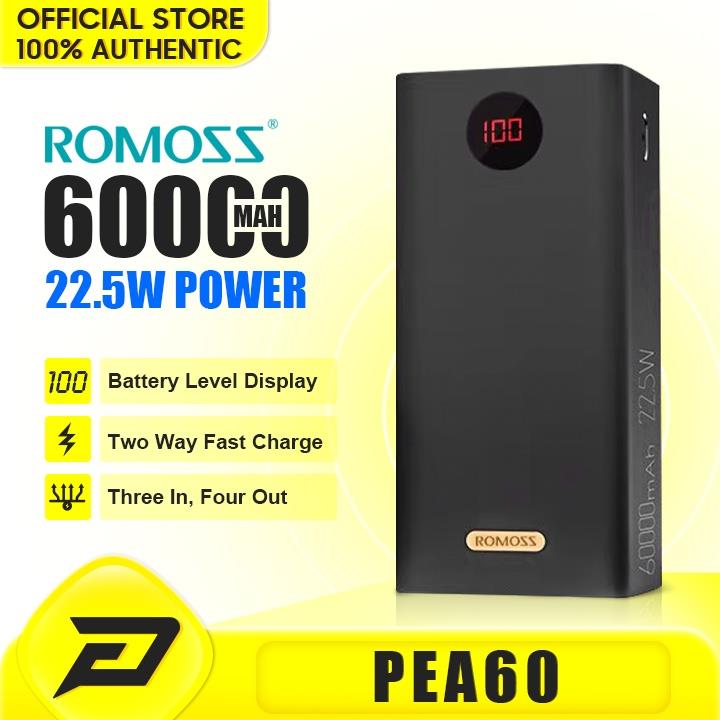 ROMOSS Original 30000mAh 40000mAh 60000mAh Fast Charging High Capacity ...