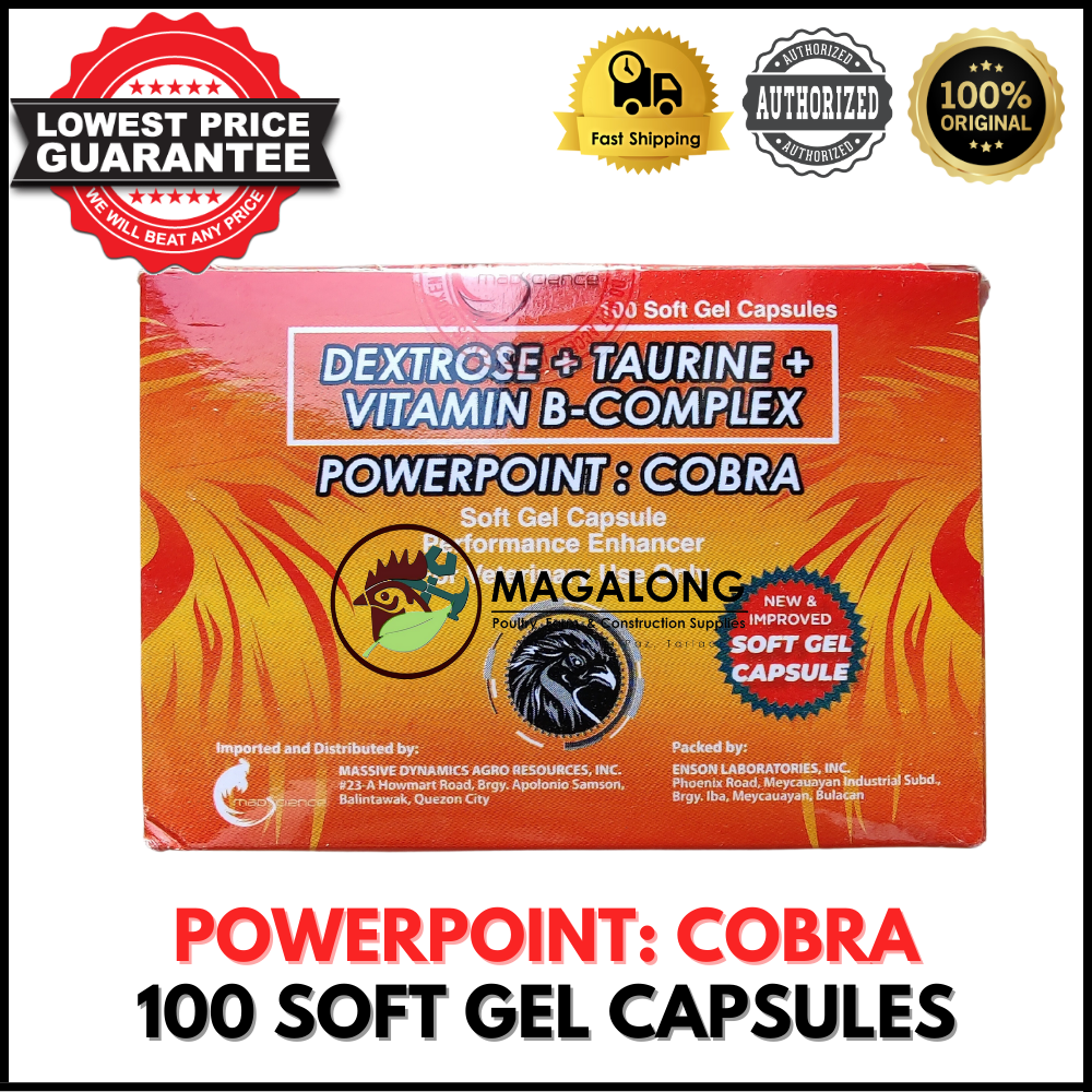 POWERPOINT: COBRA (DEXTROSE + TAURINE + VITAMIN B-COMPLEX) - 100 SOFT ...