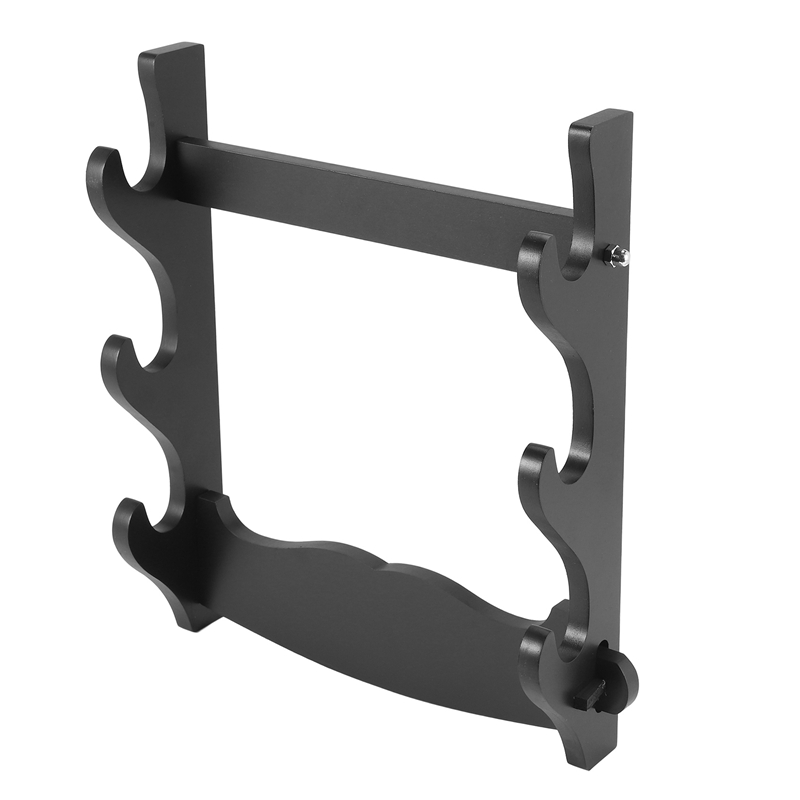 3 Tier Wall Mount Samurai Sword Katana Holder Stand Hanger Bracket Rack ...