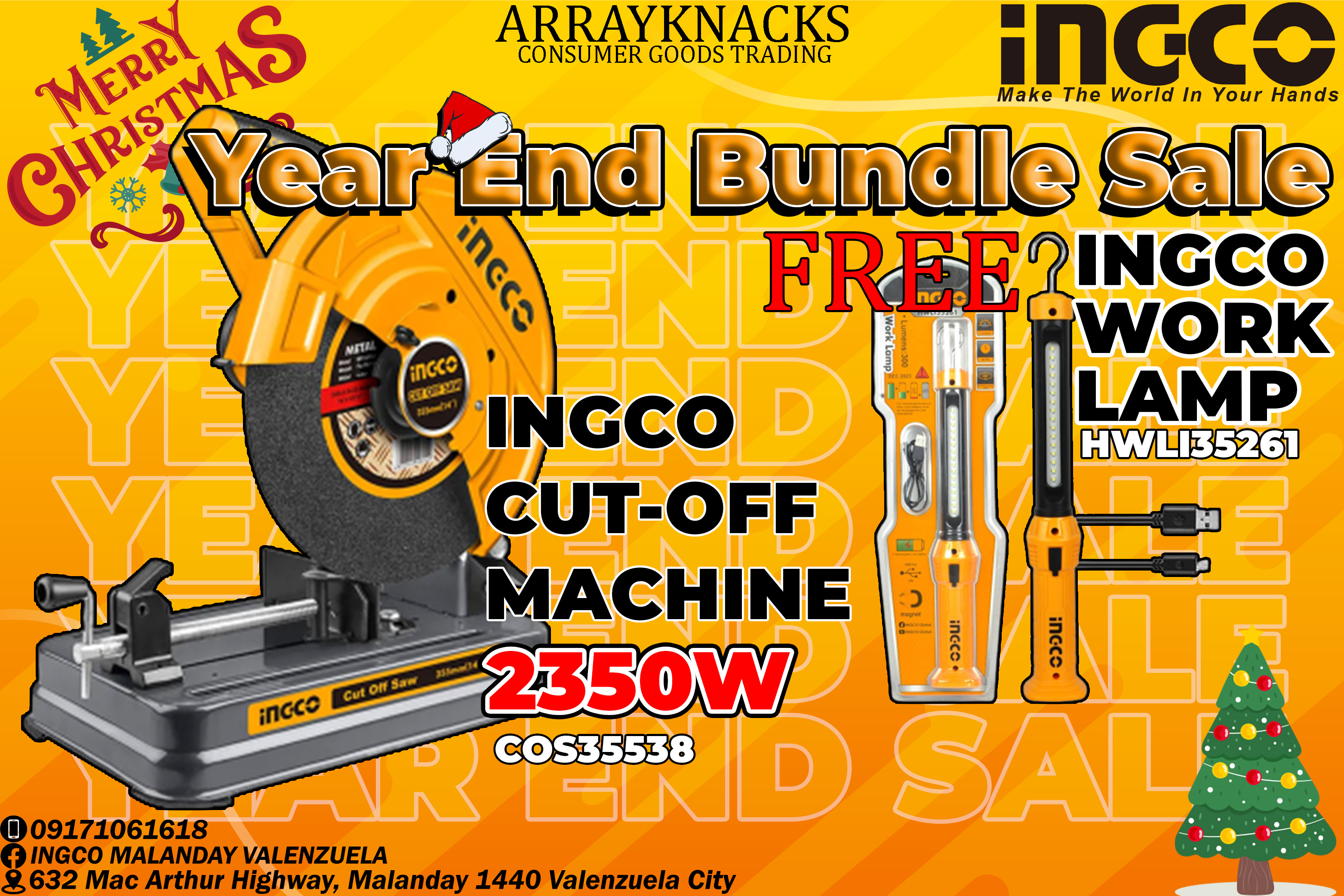 INGCO - CUT-OFF SAW 2400W/2350W (COS35568)/(COS35538) w/FREE INGCO ...