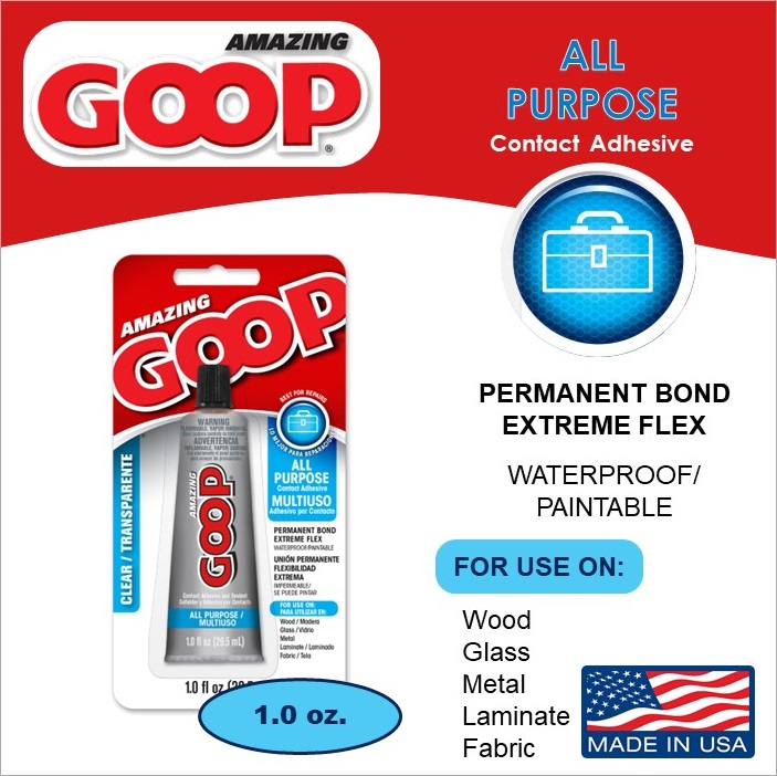 Amazing GOOP All Purpose Contact Adhesive, Clear, 1.0 fl oz. (29.5 ml ...