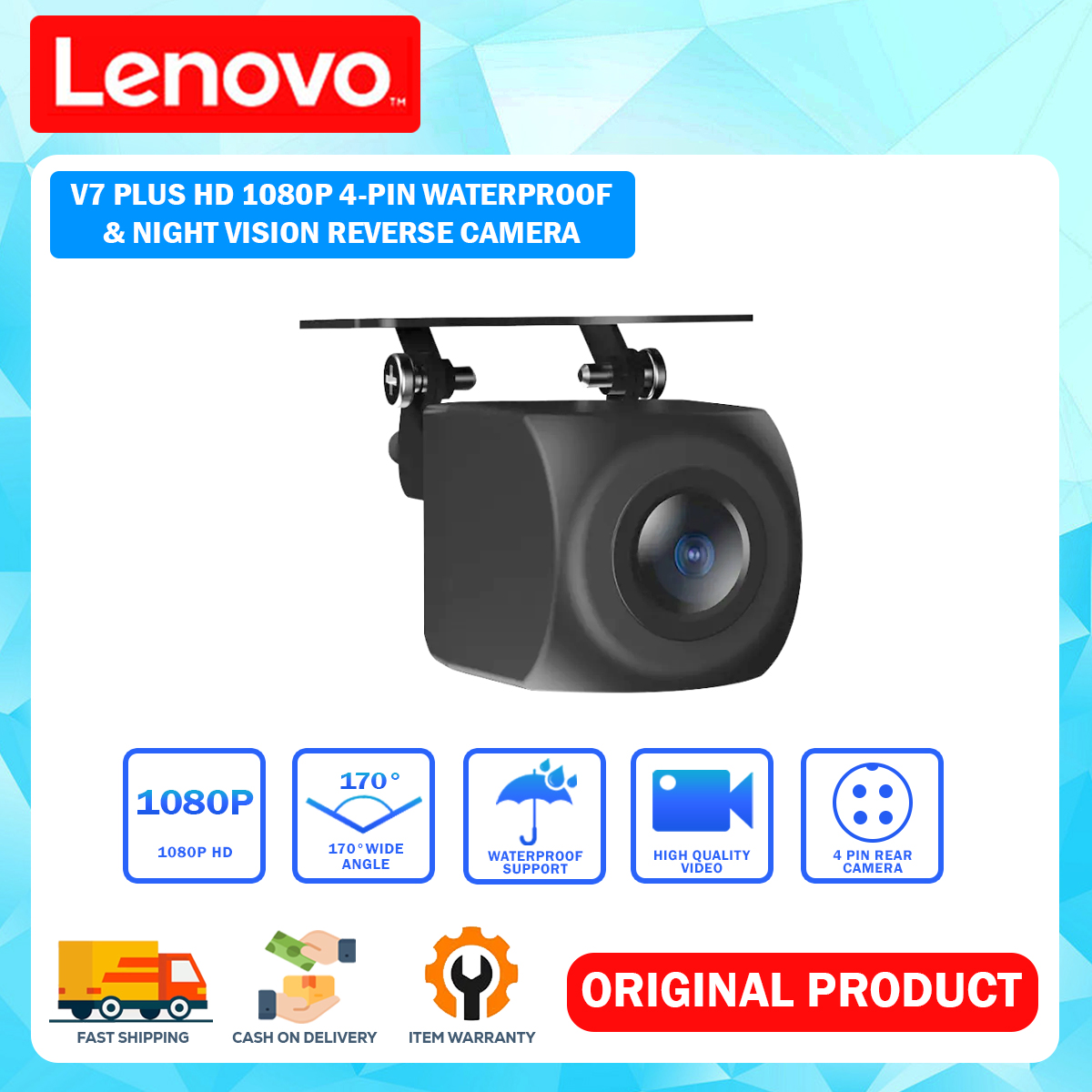 LENOVO V7/V7 PLUS Vehicle Rear Camera Backup HD 720P/1080P Night Vision ...