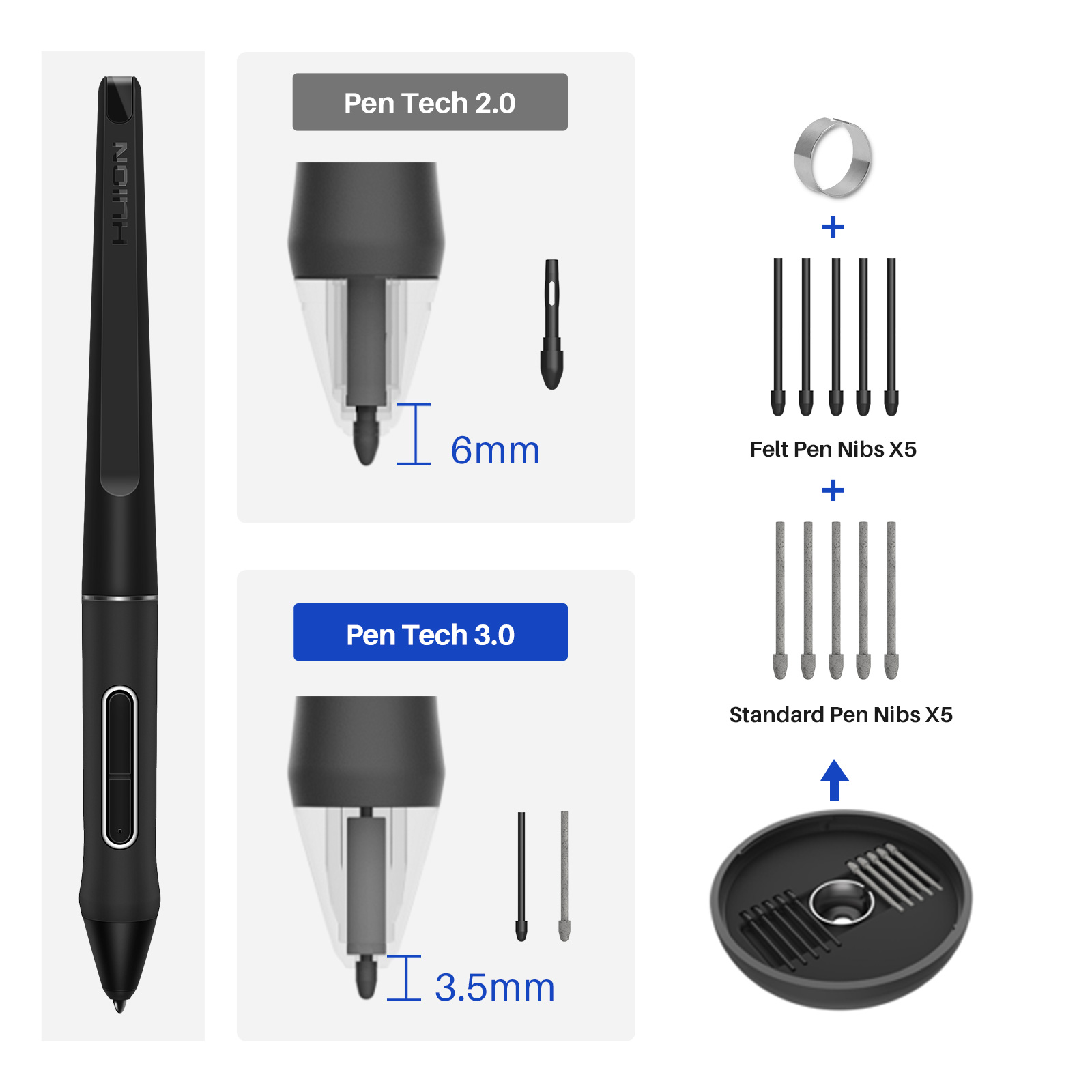 HUION Kamvas Pro 13 2.5K QHD Graphics Drawing Tablet with Screen QLED ...