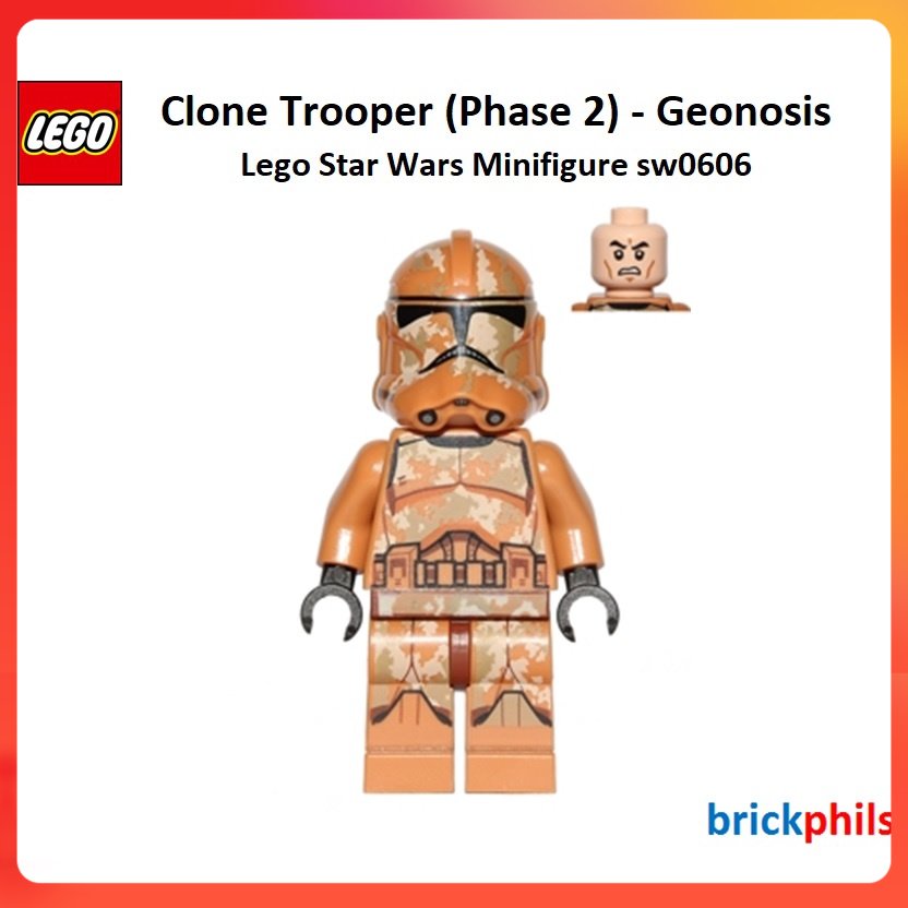 Lego StarWars Minifigure sw0606 Clone Trooper (Phase 2) - Geonosis ...