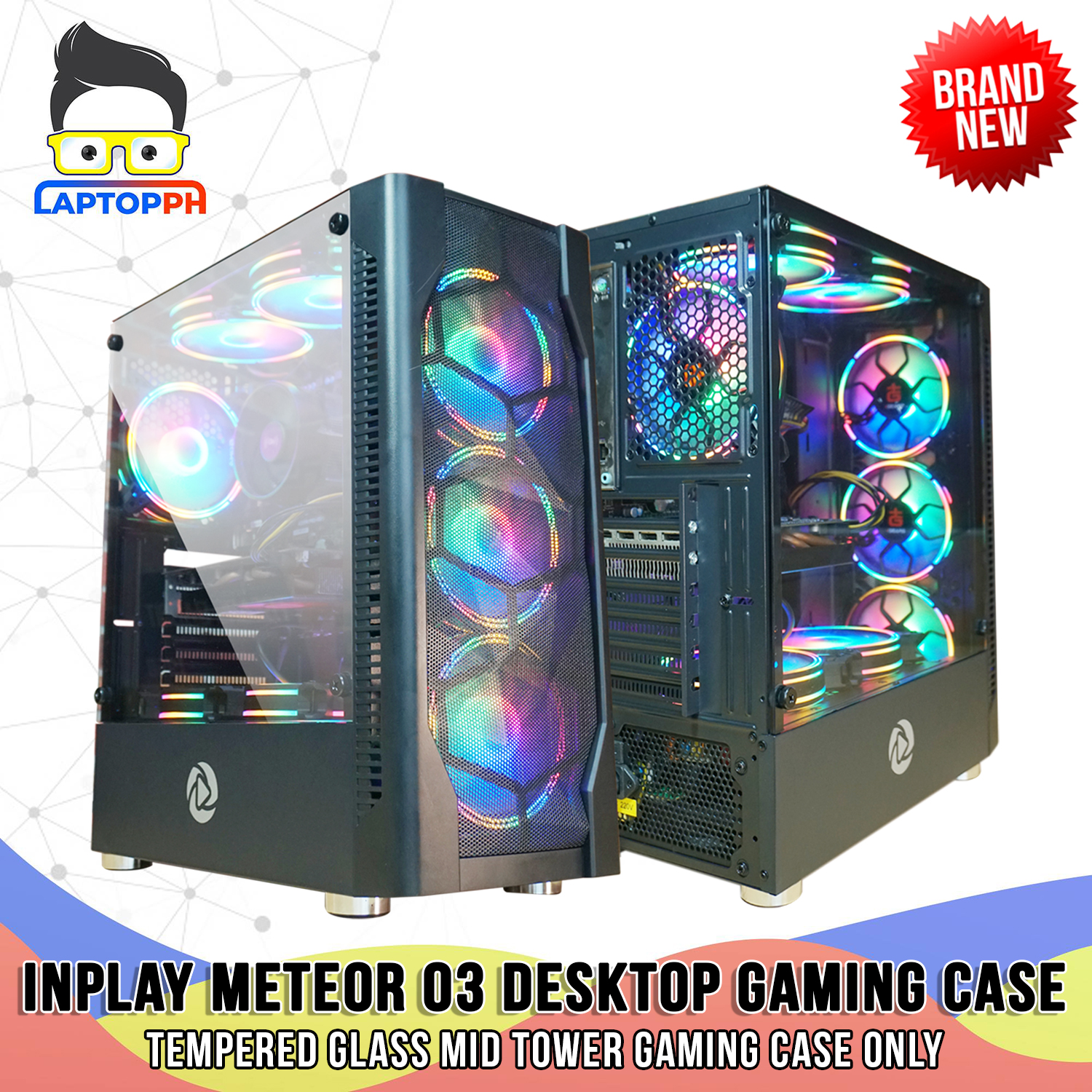 INPLAY METEOR 03 TEMPERED GLASS DESKTOP GAMING CASE | Fits ATX, Micro ...