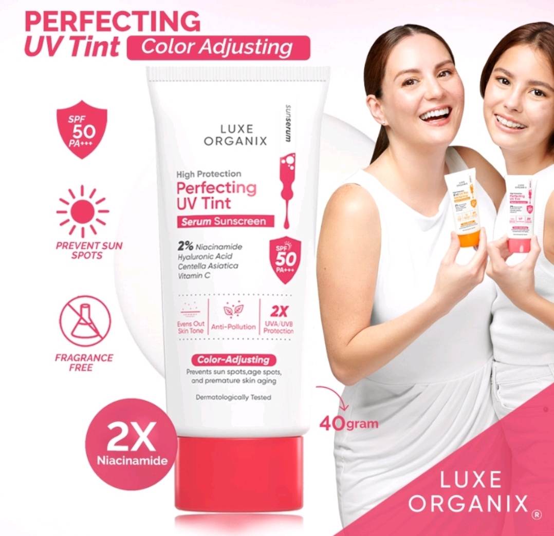 LUXE ORGANIX High Protection Perfecting UV Tint Serum Sunscreen SPF 50 ...