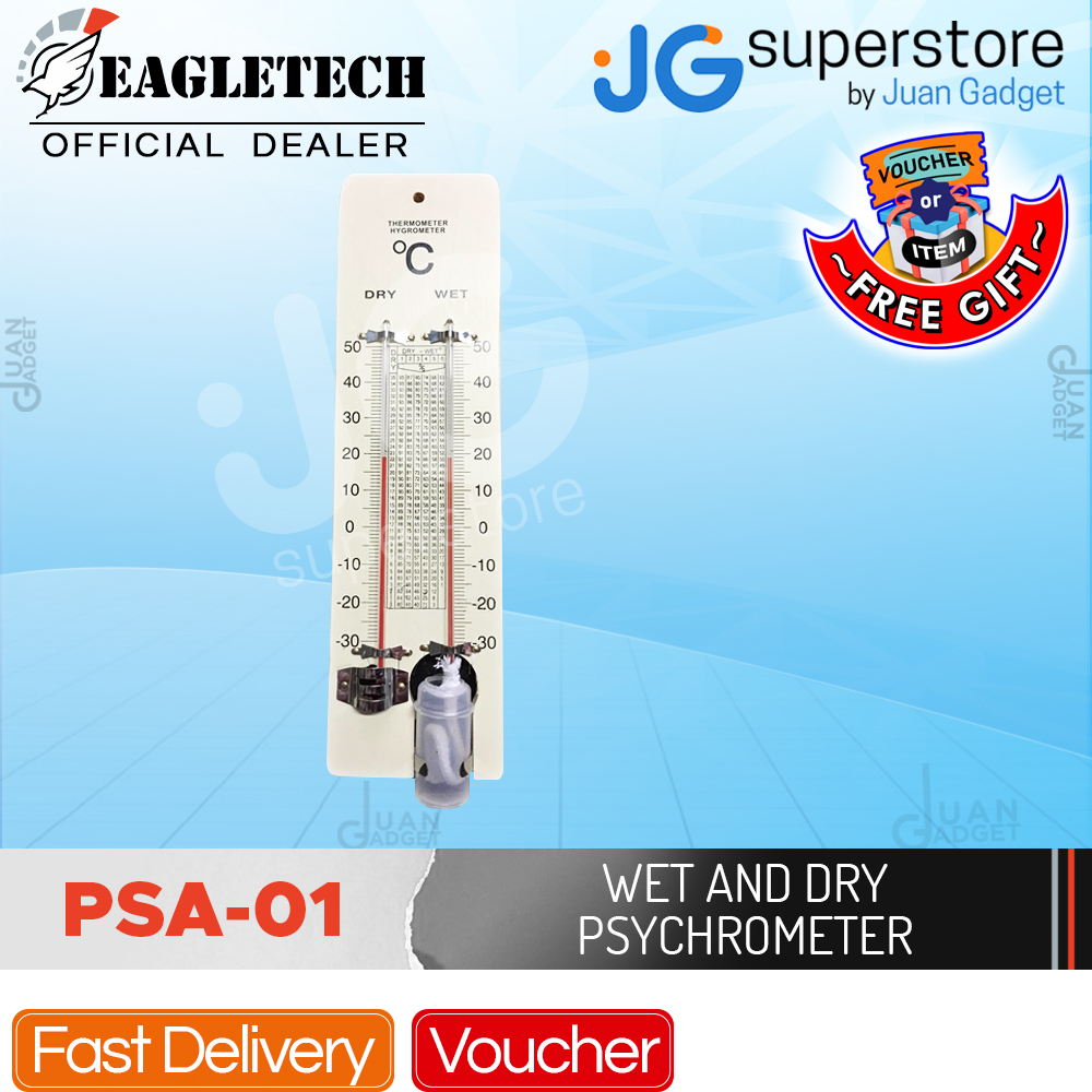 Eagletech Wet and Dry Bulb Thermometer Hygrometer Wood Marine ...