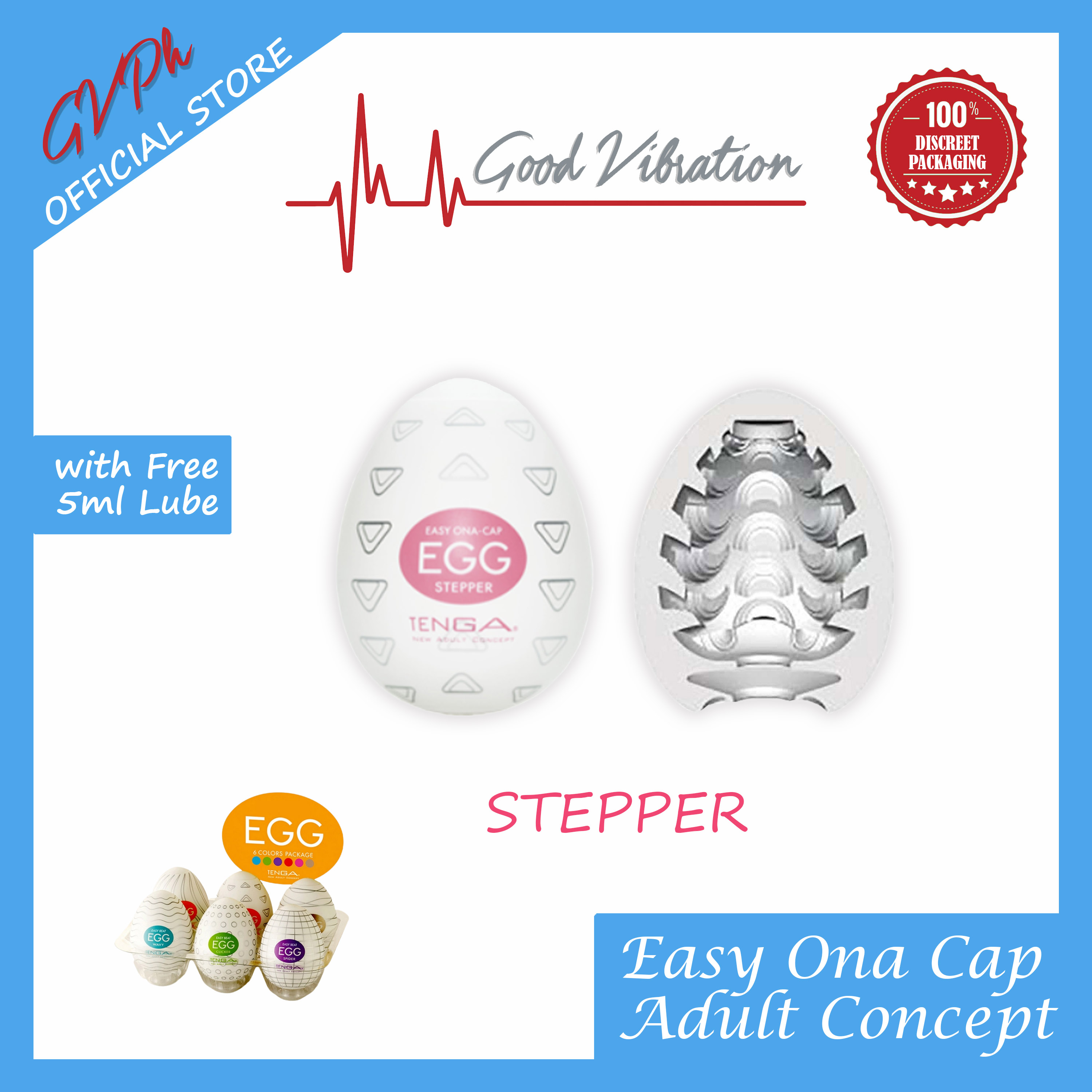 Stepper "Easy Ona-Cap" Masturbation Cup, Adult Sex Toy for Men, Similar to Tenga Egg, 1pc ...
