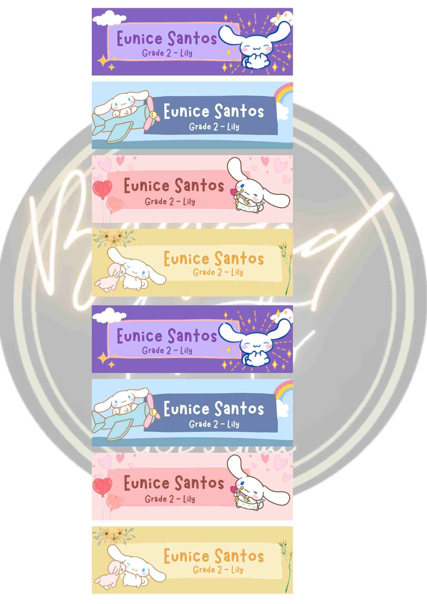 Personalized STICKER NAME LABEL and SUBJECT LABEL for school | Lazada PH