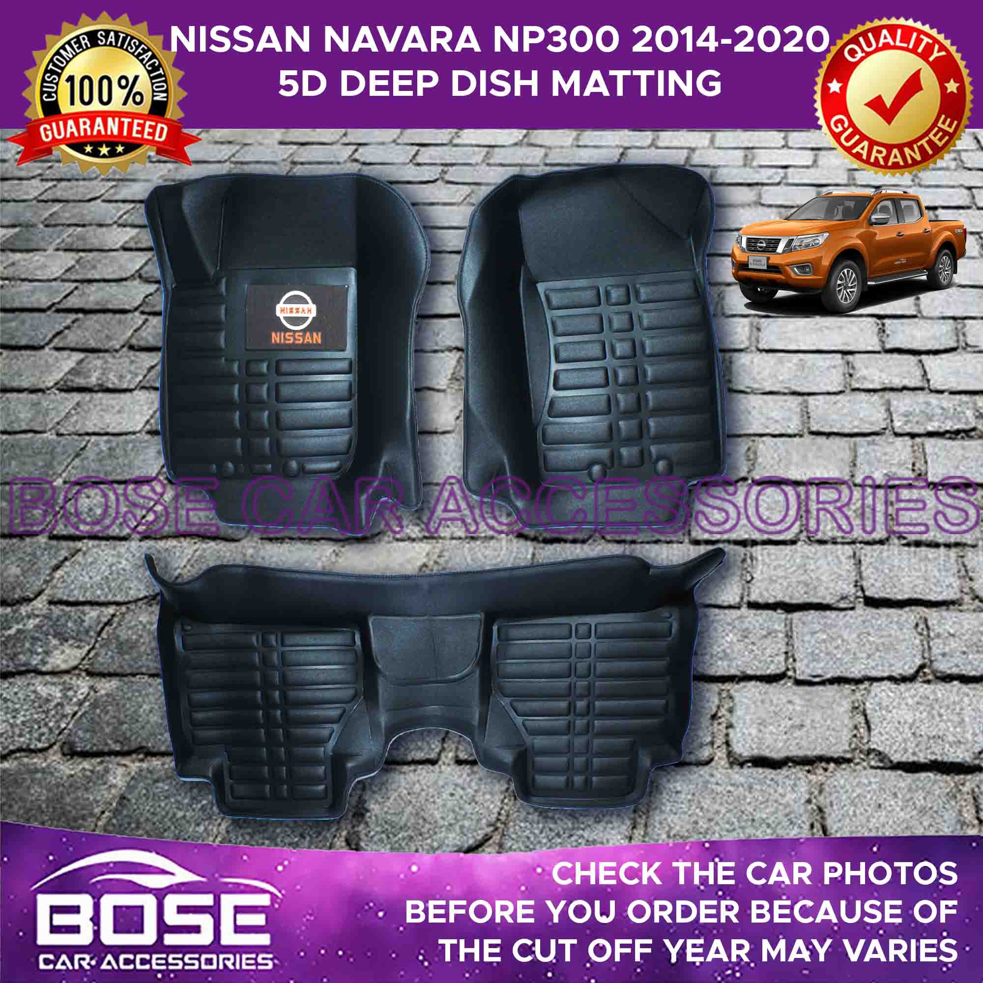 5D Black Deep Dish for Nissan Navara Np300 2015 2016 2017 2018 2019 ...