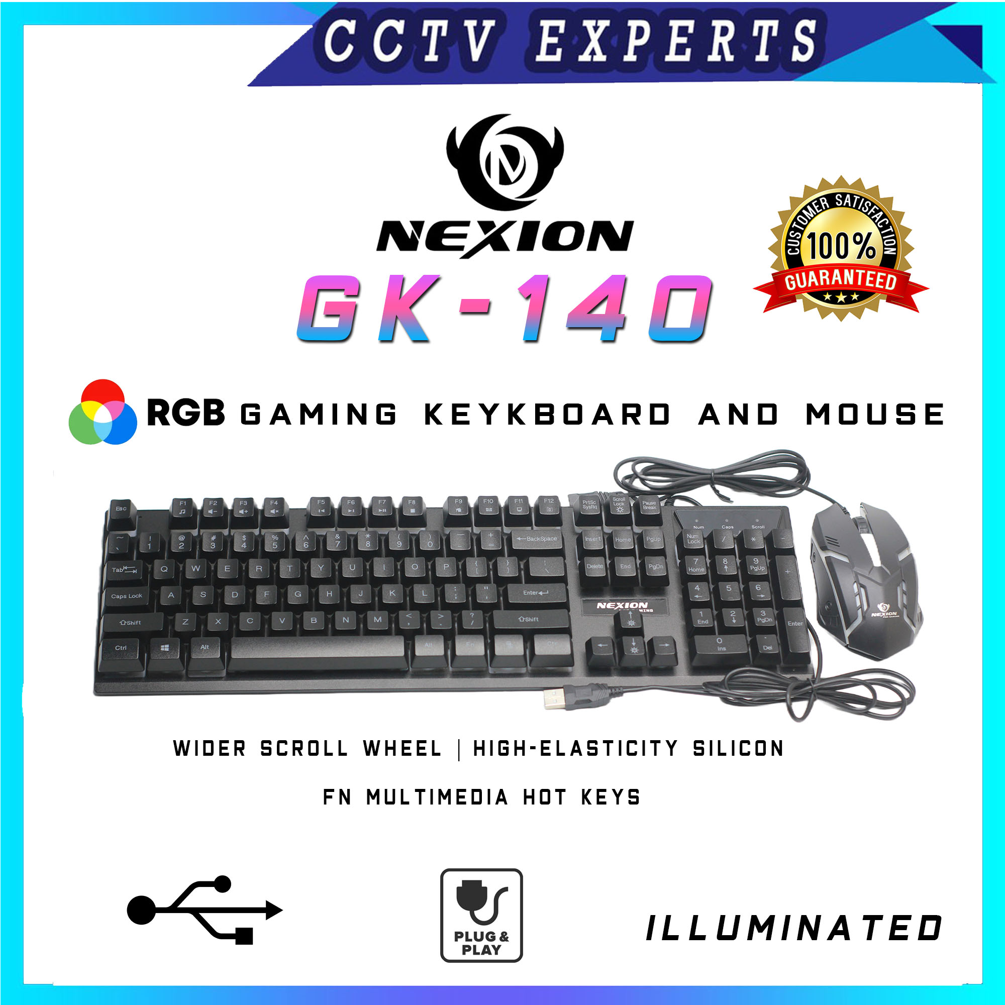 NEXION GK110+ / GK140 KEYBOARD AND MOUSE BUNDLE GAMING KEYBOARD | Lazada PH