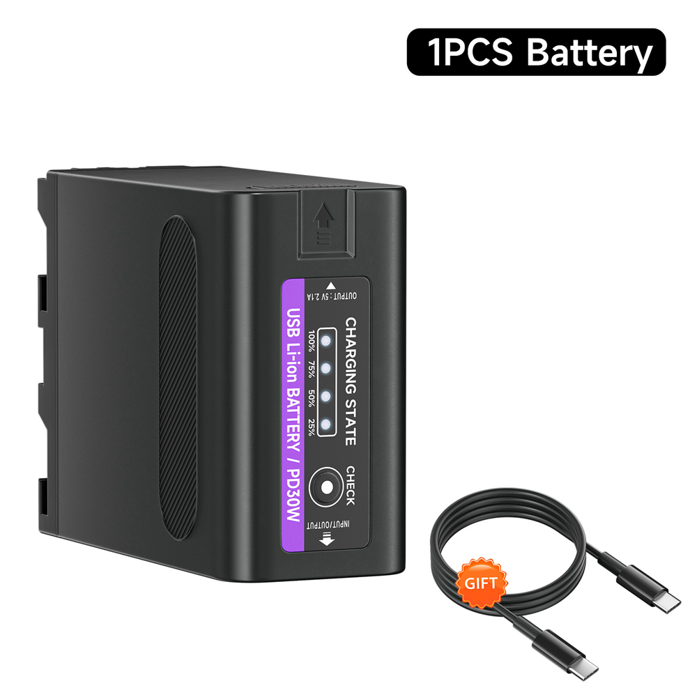 PALO Battery 10800mAh NP-F980 NP-F960 NP-F970 for Sony HVR-HD1000 HVR-HD1000E USB NPF960 NPF970 ...