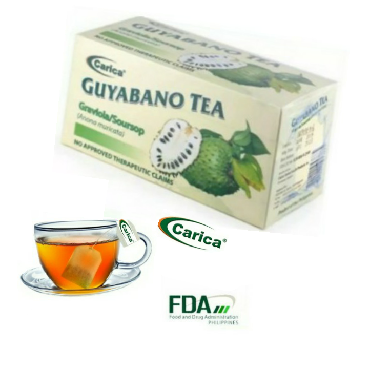 Carica Guyabano Tea ( Graviola / Soursop ) 30 tea bags 2g. per pack ...