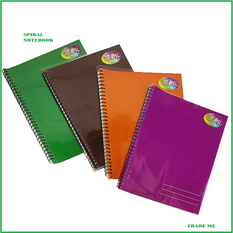 NOTEBOOK SPIRAL 45GSM 148MM X 200MM 80LVS. ASSORTED COLOR (10pcs/pack ...