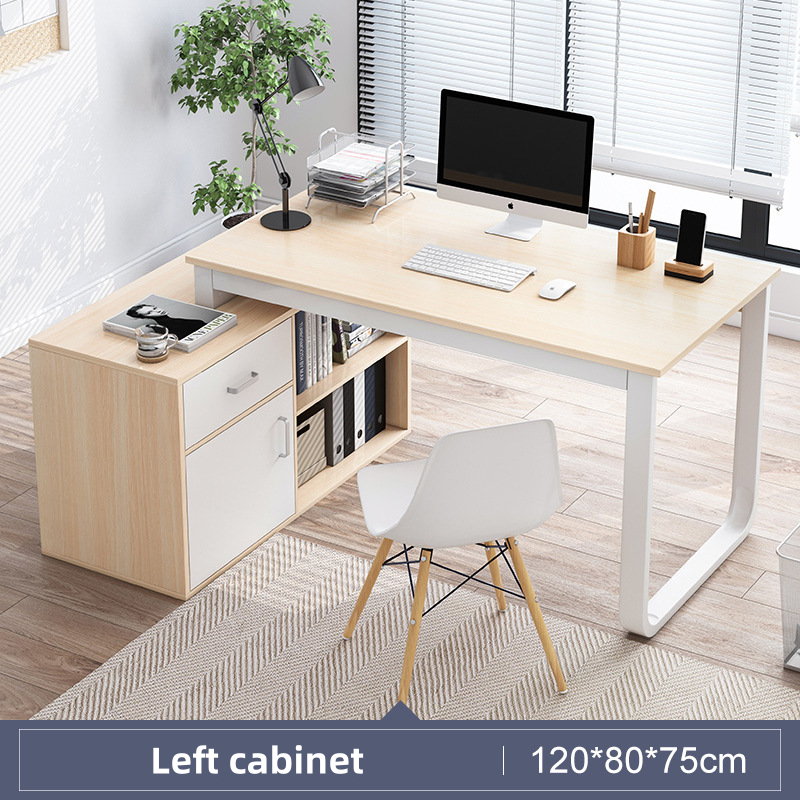 RISERO Computer Table Office Table Home Office Desk With Bookshelf Multifunctional Study Table ...