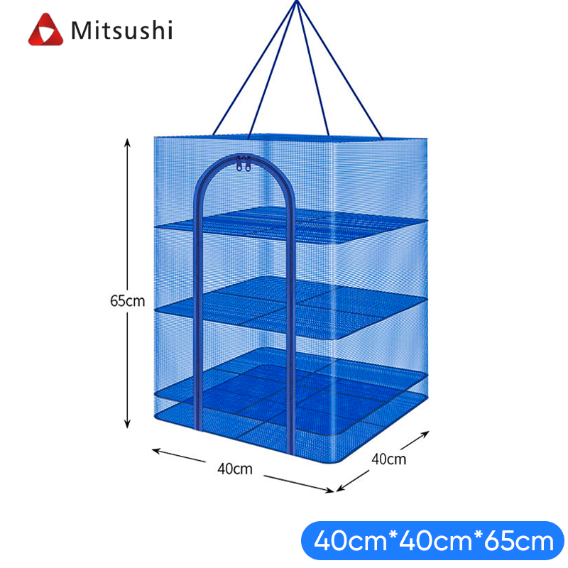 Mitsushi Foldable 4 Layers Drying Net Fish Net with Zippers 50/45/40 ...
