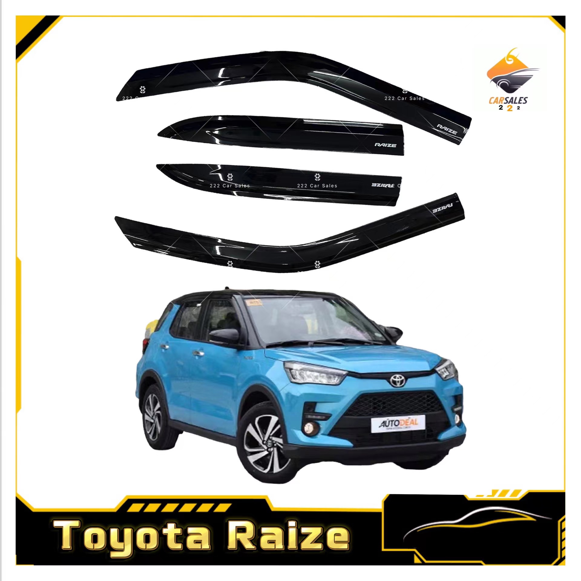 Rain Guard for Toyota Raize Window Visor 2022 black | Lazada PH