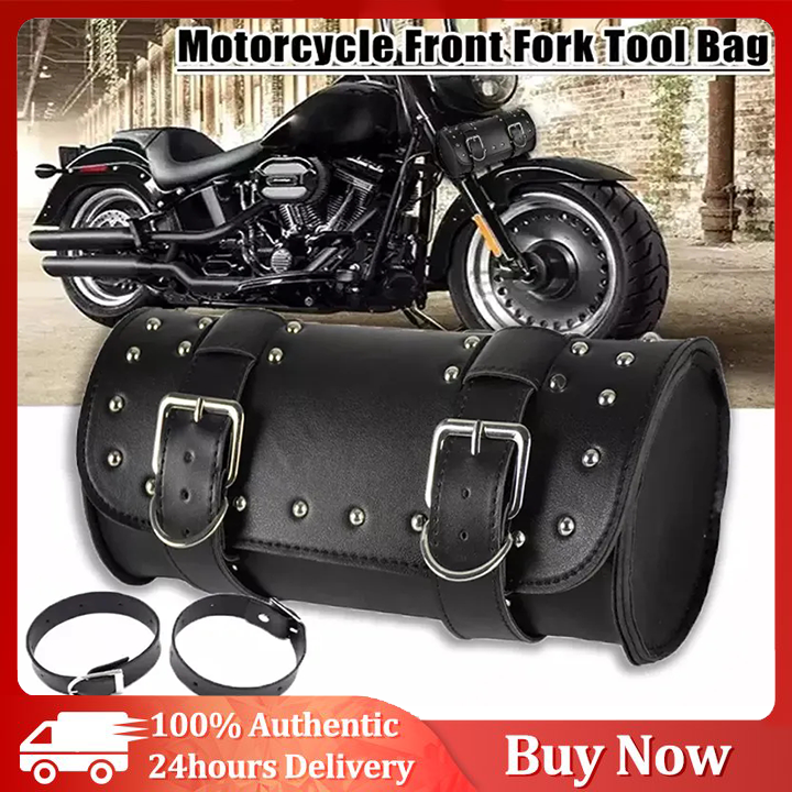 【COD】24hours delivery Motorcycle Saddlebag PU Leather Tool Bag ...