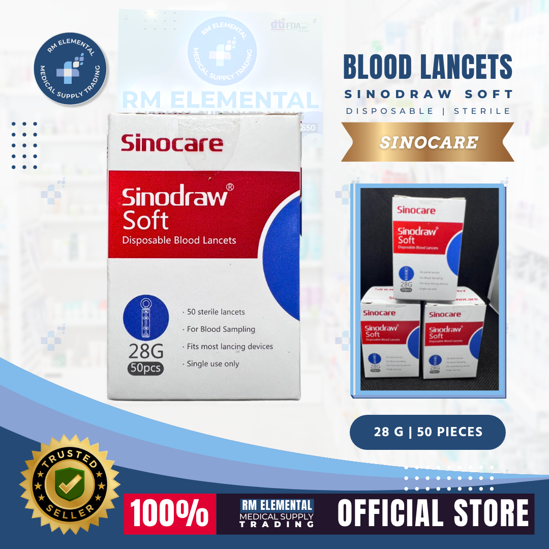 Sinodraw Soft Lancets G28 50s per box | Lazada PH