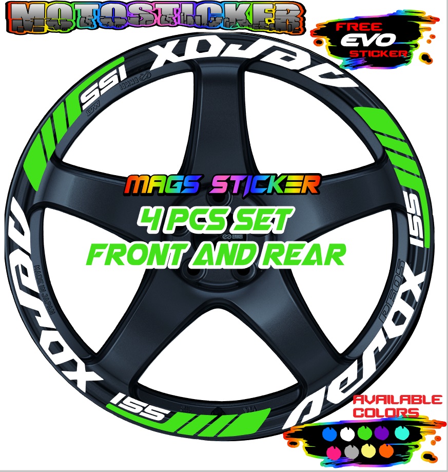 Yamaha Aerox 155 mags sticker 4pcs set front and rear | Lazada PH