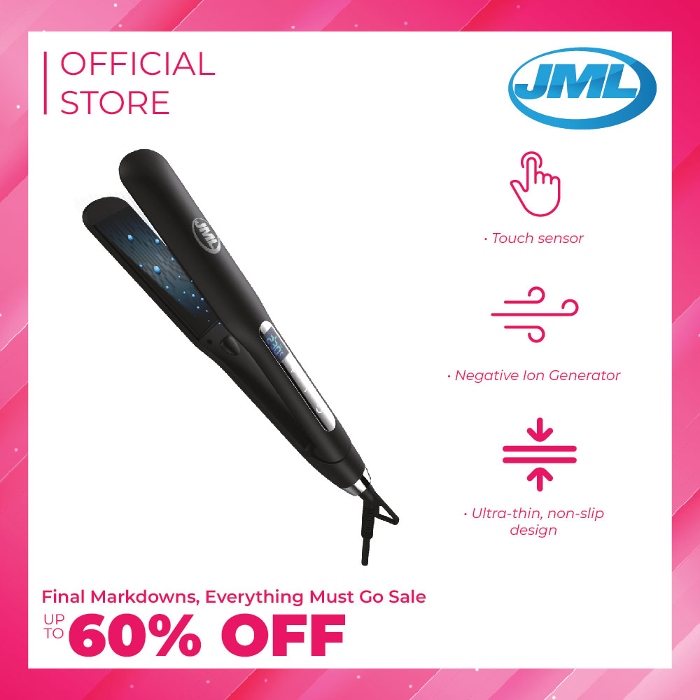 JML Touch Sensor Ultima Wide Plate Flat Iron with Anion Generator HTSU ...