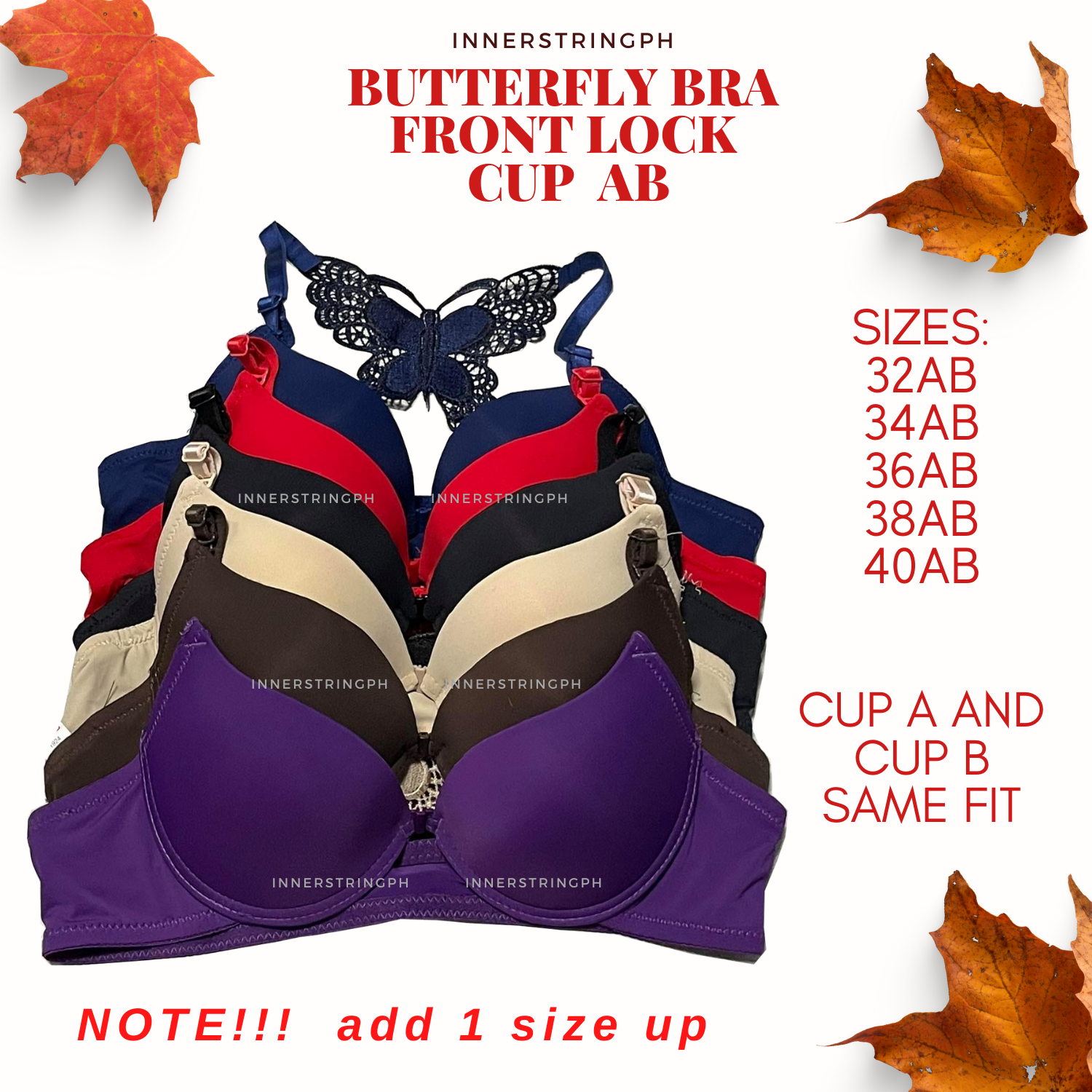 InnerStringPh Sale Quality Sexy Bra Front Lock Butterfly Design sold/pc ...
