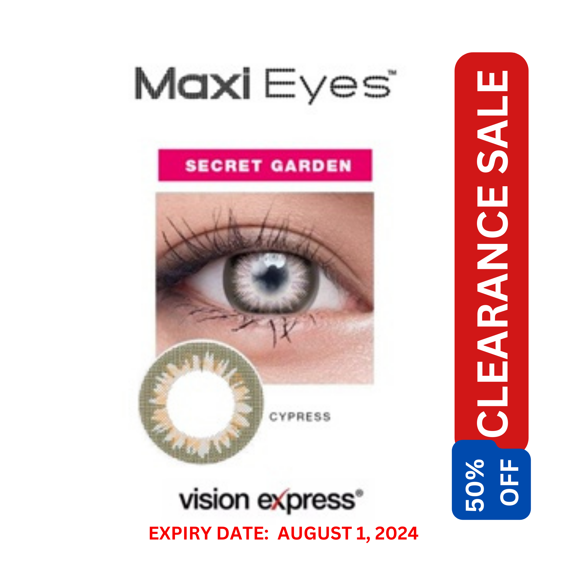 Vision Express Maxi Eyes Secret Garden Series Colored Graded Contact ...