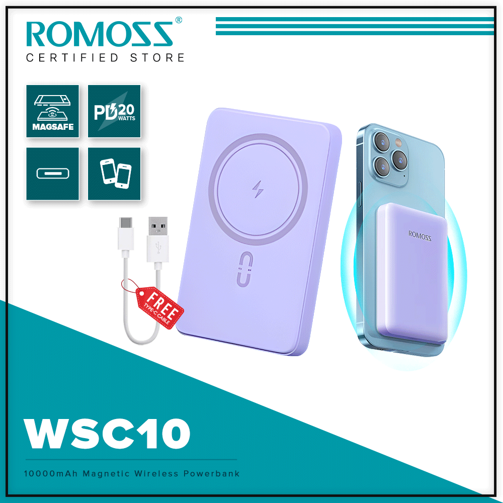 Romoss WSC10 10000mAh / WSC05 5000mAh Power Bank 15W Wireless PD20W ...