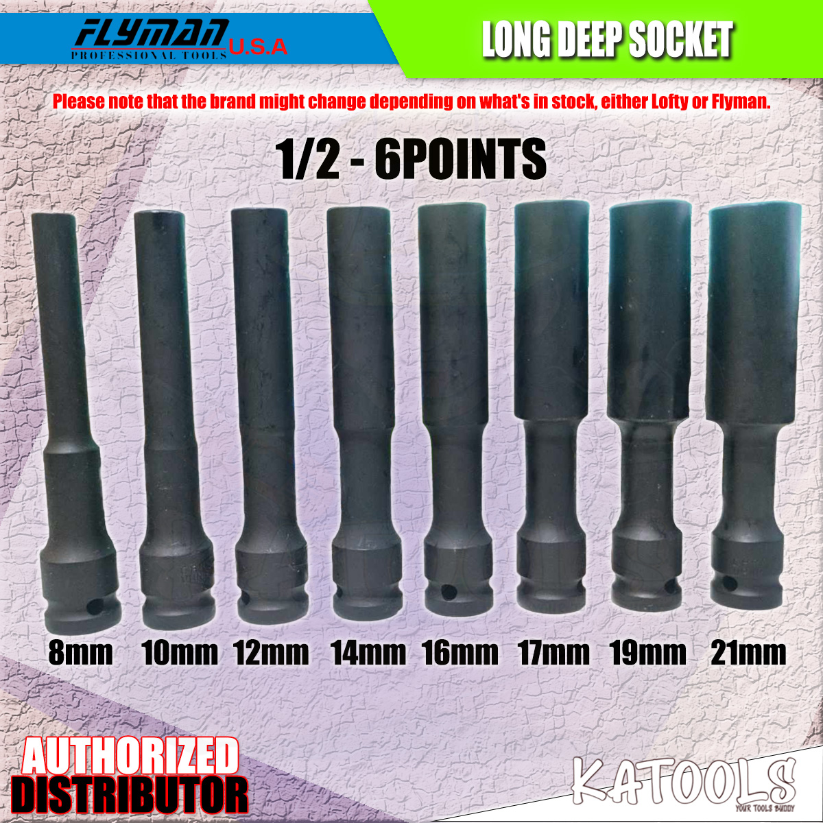 1/2 Inch Drive Long Deep Socket Universal Hex Socket Extended Sleeve ...