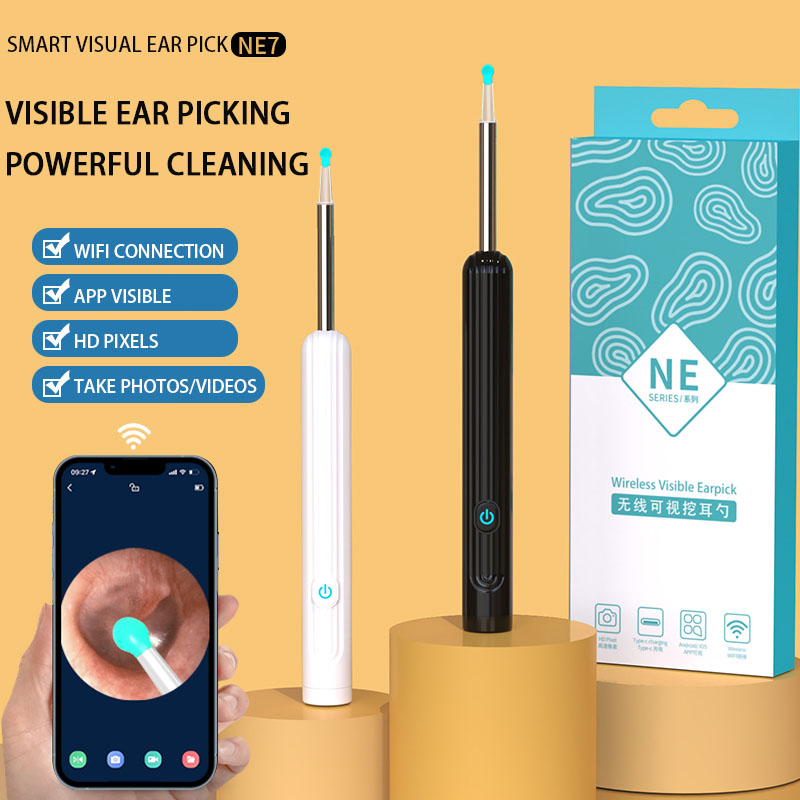 NE7 Visible Ear Cleaner Wifi Smart Visual Wax Remover Endoscope Earpick ...