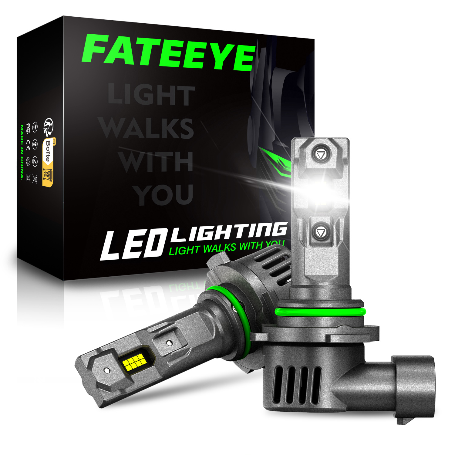 Fateeye F11 H4 H7 H11 9005 HB3 9006 HB4 70W 20000LM LED headlight bulbs ...