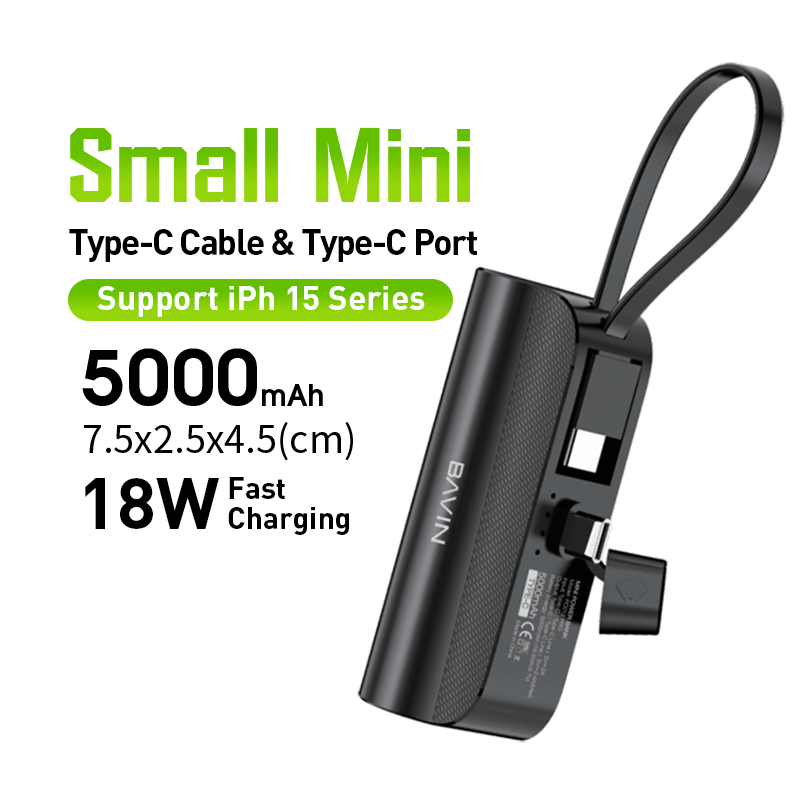 BAVIN PC012 / PC013 5000mAh Mini Fast Charge Portable Power Bank ...