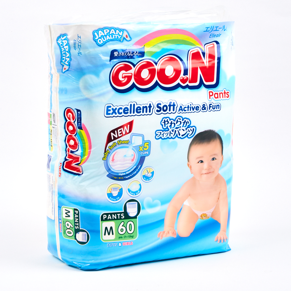 Goo.N Ultra Soft Medium Slim Pants Diapers 7-12 kg 60s | Lazada PH