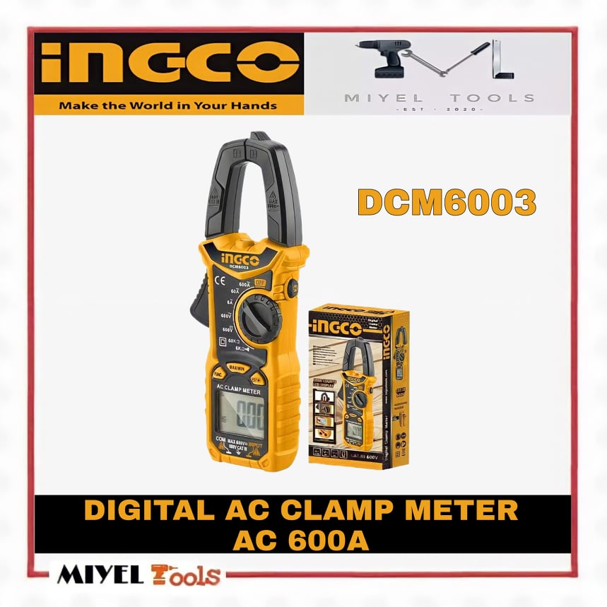 INGCO Digital AC Clamp Meter AC 600A (DCM6003) | Lazada PH