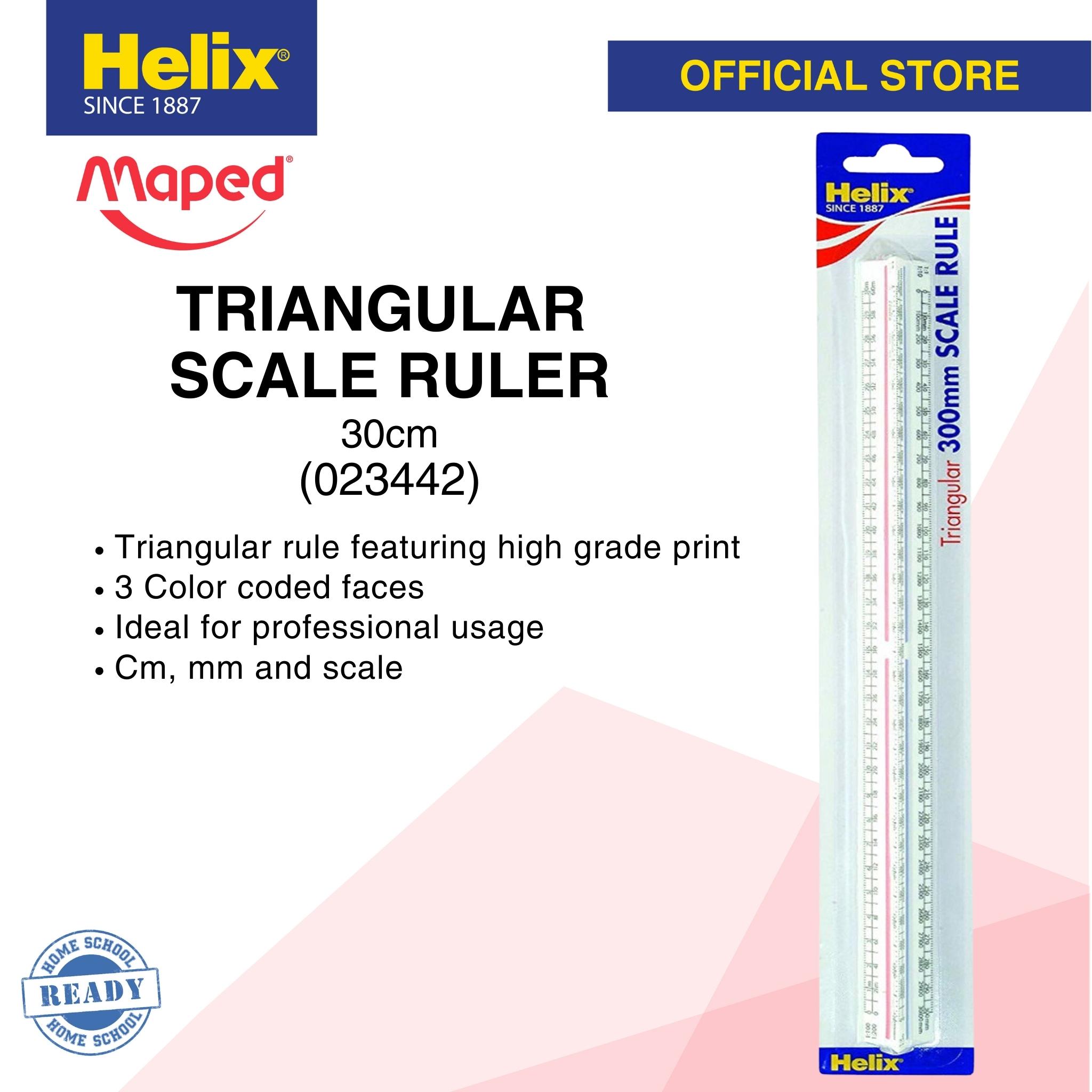 HELIX Triangular Scale Ruler | 30cm | X31235 K93070 | Lazada PH