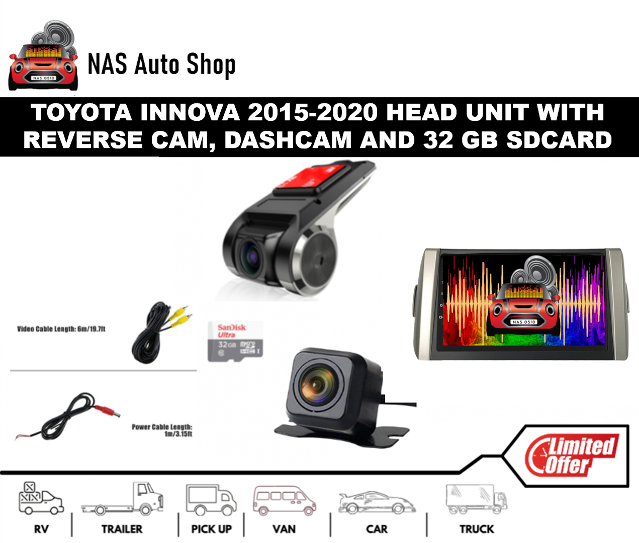 [𝟮+𝟯𝟮] 9 inch Android Head Unit Monitor for Toyota INNOVA 2016-2020 ...